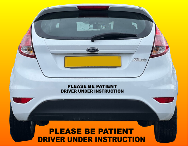 Driving Instructor Stickers | Please Be Patient Driver Instruction ...