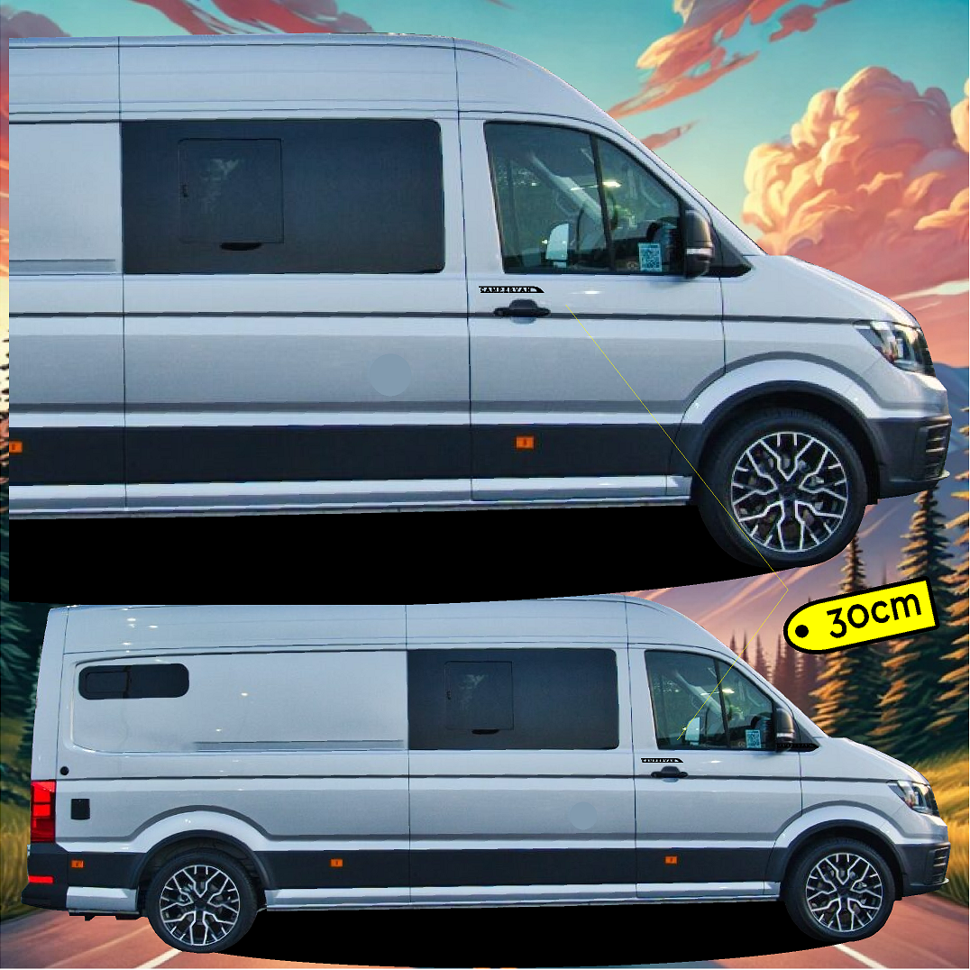 Campervan Stickers Side Stripes | Text Vinyl Decal | Universal Fit ...