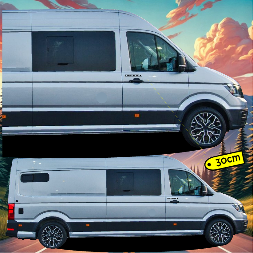 Campervan Stickers Side Stripes | Text Vinyl Decal | Universal Fit ...